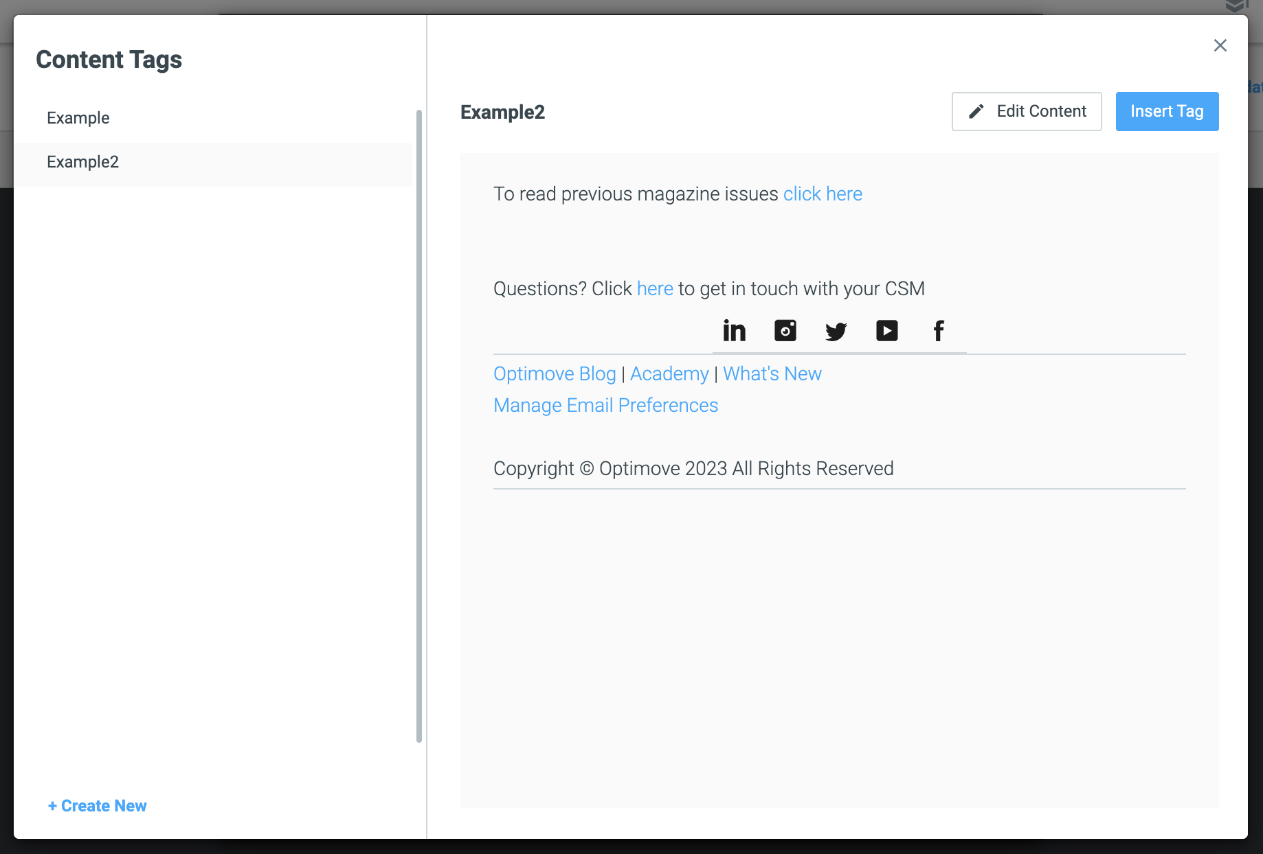 How to Create Re-Usable Content Tags in OptiMail – Optimove