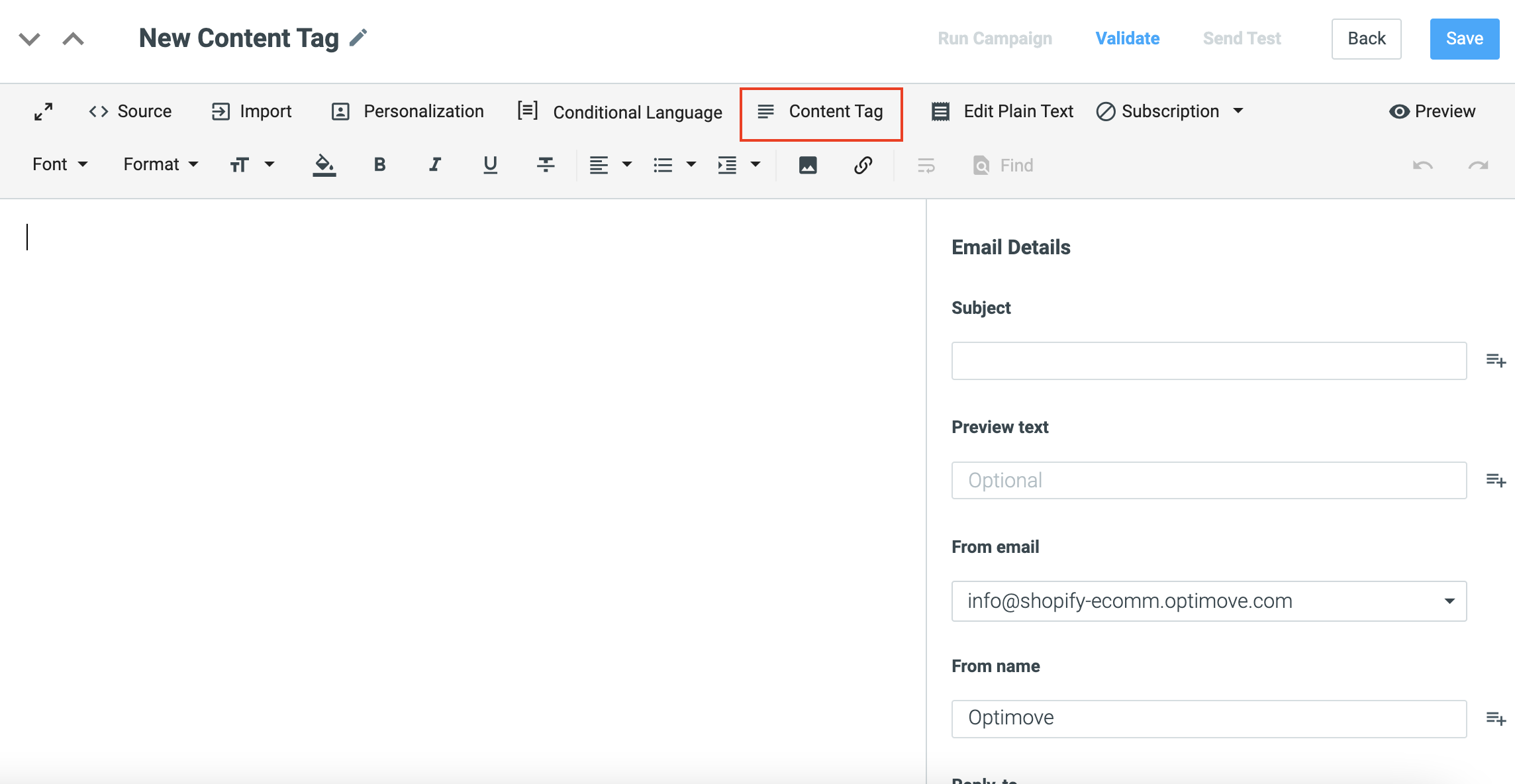 How to Create Re-Usable Content Tags in OptiMail – Optimove