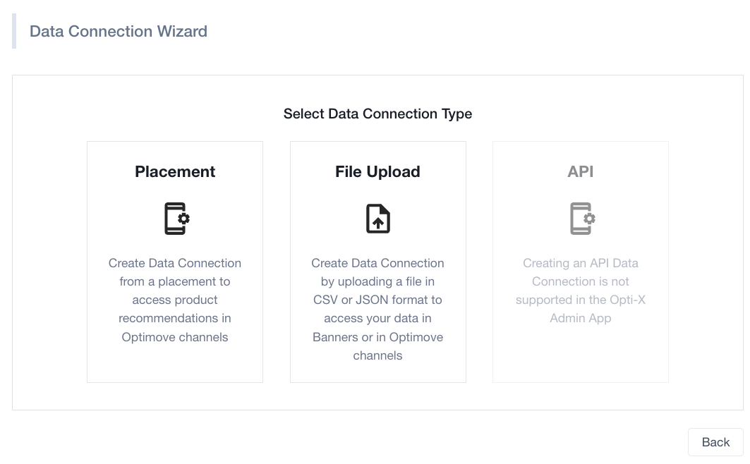 Create Data Connections – Optimove
