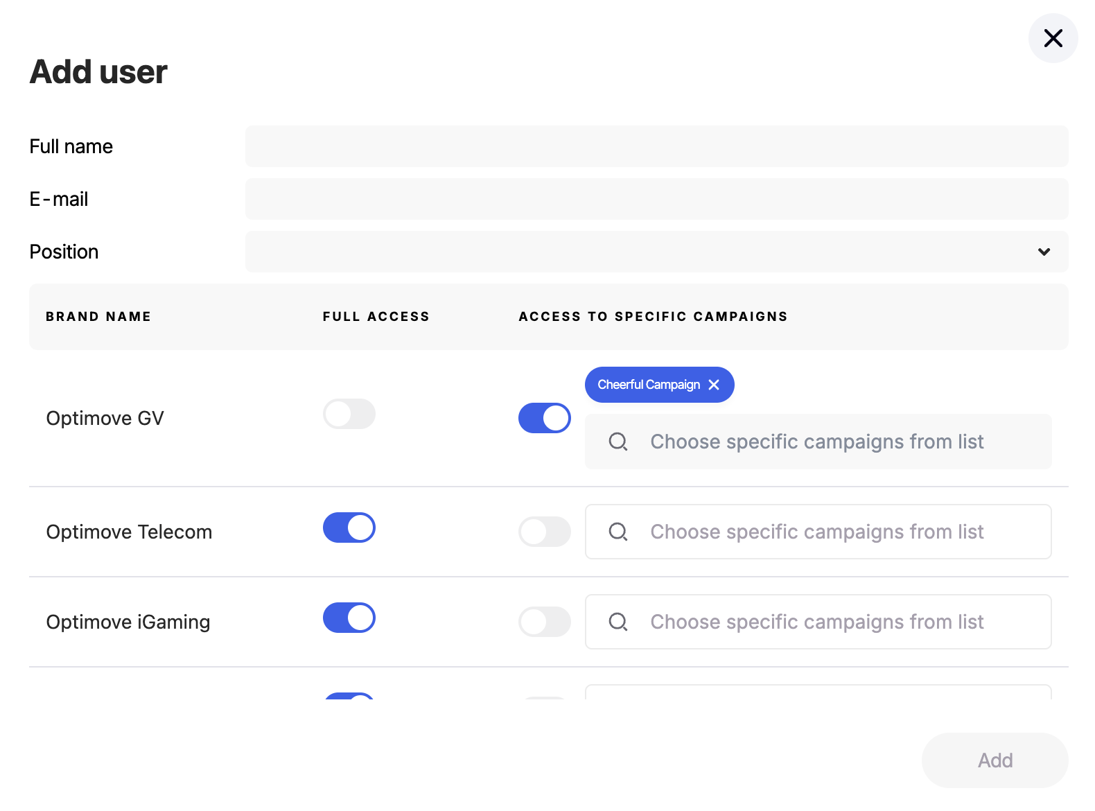 How to Give a Client Access to a Specific Campaign – Optimove